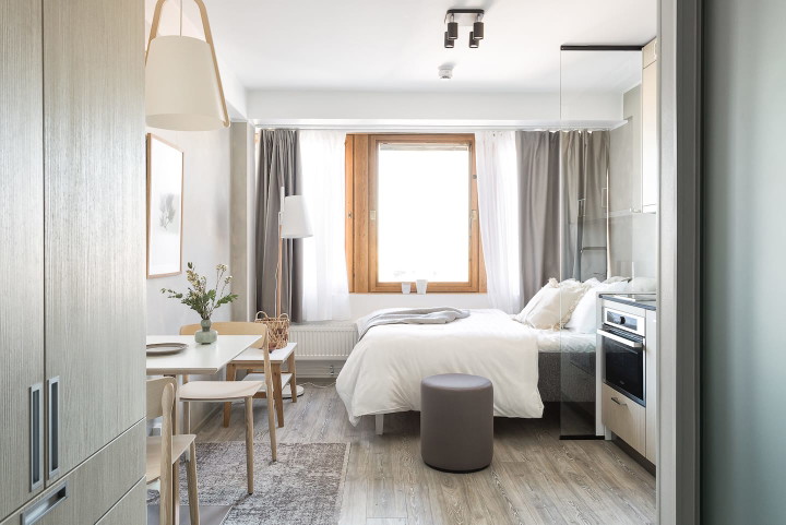 Cute Compact Studio W/ City View - Helsinki