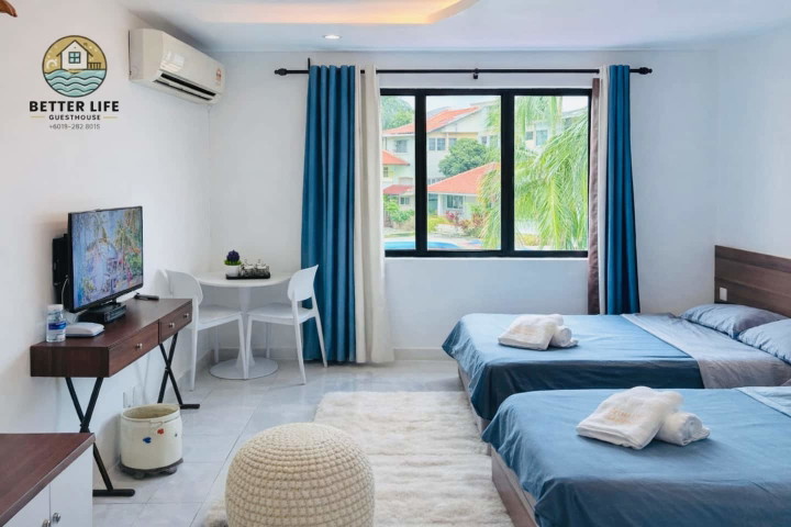 [Pangkor Island Comfortable Studio] 3 Min Walk To The Sea | Sleeps 4 | High-speed Wi-fi | Swimming Pool - Pangkor Island