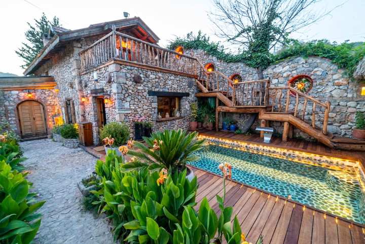 Fethiye/kayaköy'de Restore Edilmiş Taş Villa - Çalış Beach