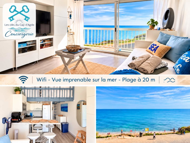Small Nugget-open Sea View-cliffs-wifi - Agde