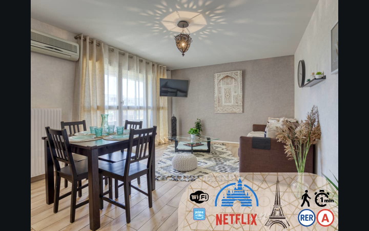 Cœur D'atlas. Spacieux Appartement à 1mn Du Rer A. - Torcy