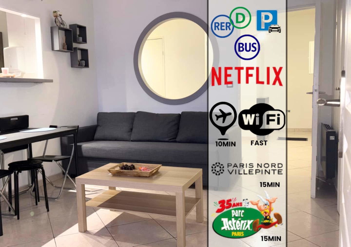 Confort & Style à 10 Min De Cdg - Gonesse