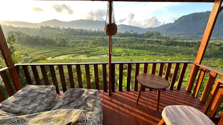 Cabin Elevated-amazing Ricefield & Mountain View - Sidemen