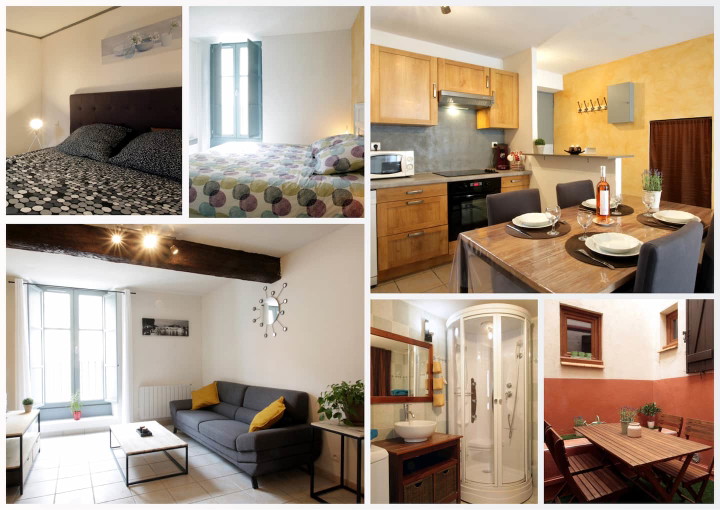 Appartement 3* Centre-ville - 2 Chambres - Patio - Carcassonne