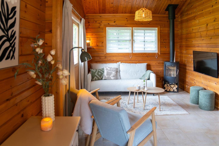 Wooden House Vechtdal 5 People Unobstructed View, Swimming Pool - Hardenberg