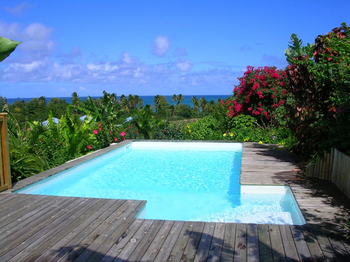 Gite N2 Vue Mer Piscine 300 M De La Plage - Guadeloupe