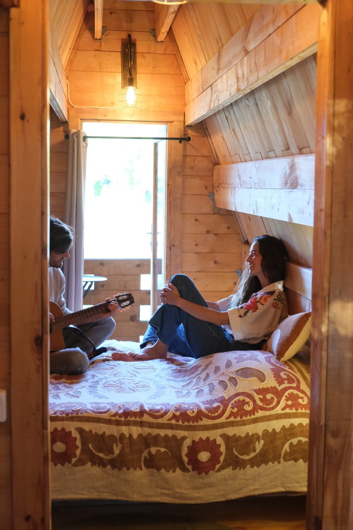 Cabane En A Avec Bain Nordique Privatif - Normandie