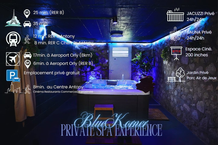 Bluekorner - Private Jacuzzi Spa - Antony/paris South - Meudon