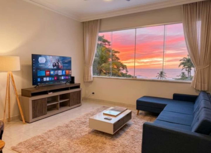Apartamento Elegante De Frente Para O Mar Em Copa - Poá