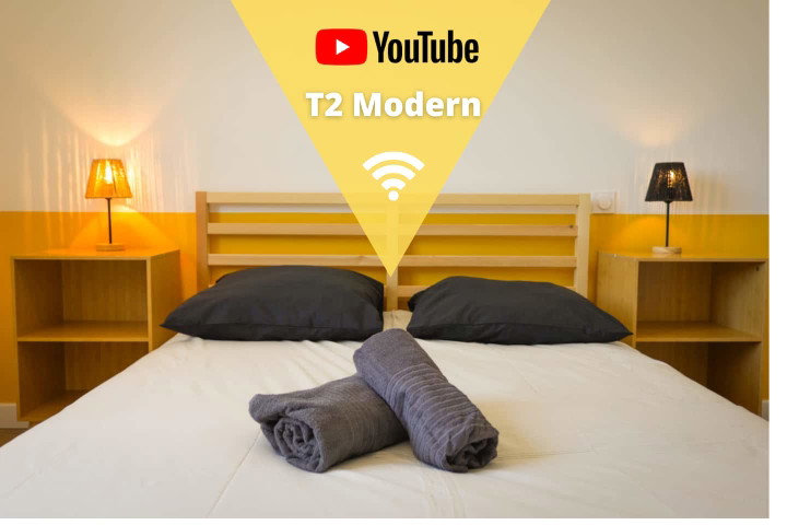 T2 Moderne & Lumineux - 4 Pers - Parking Gratuit - Saône-et-Loire