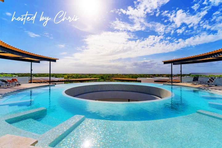 High End Studio | Huge 360º Rooftop Pool And Gym - Riviera Maya