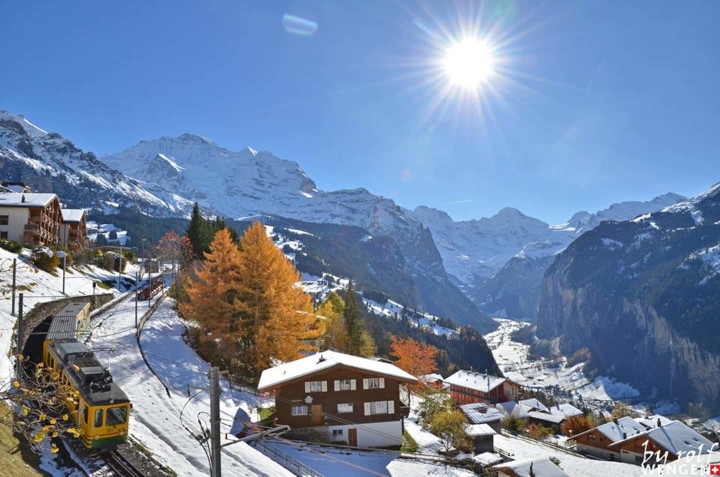 Terrasse Alpine à Wengen | Vue Sur La Montagne - Lauterbrunnen