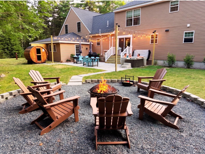 Barrel Sauna, Hot Tub, Fire Pit, Gym, Game Room - Acadia National Park