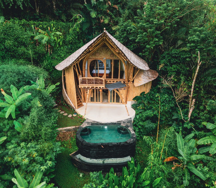 Jiva Bali - Niva - Villa En Bambou Avec Vue Sur Le Volcan - Australie