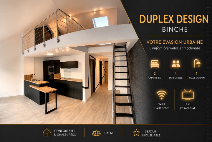 Magnifique Duplex Design 2 Chambres - Binche - La Louvière