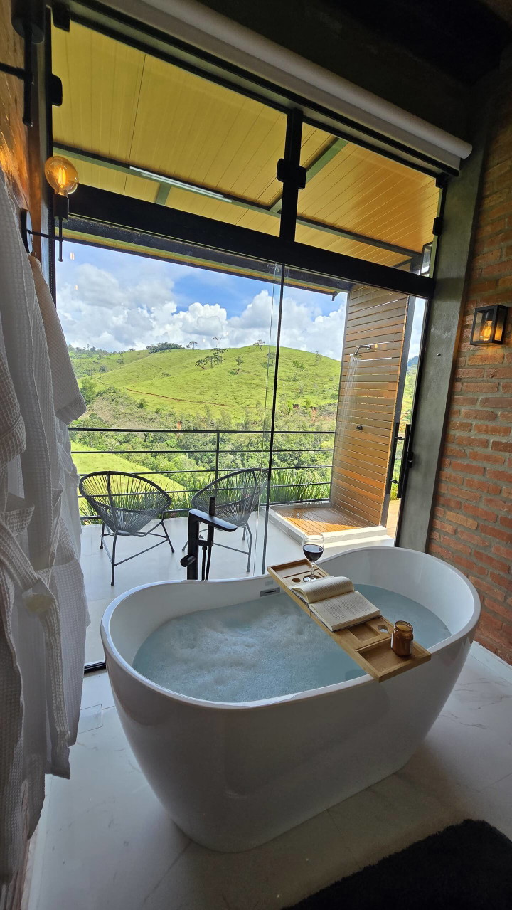 Premium Chalet Sauna, Fireplace, Bath And View - Brazil