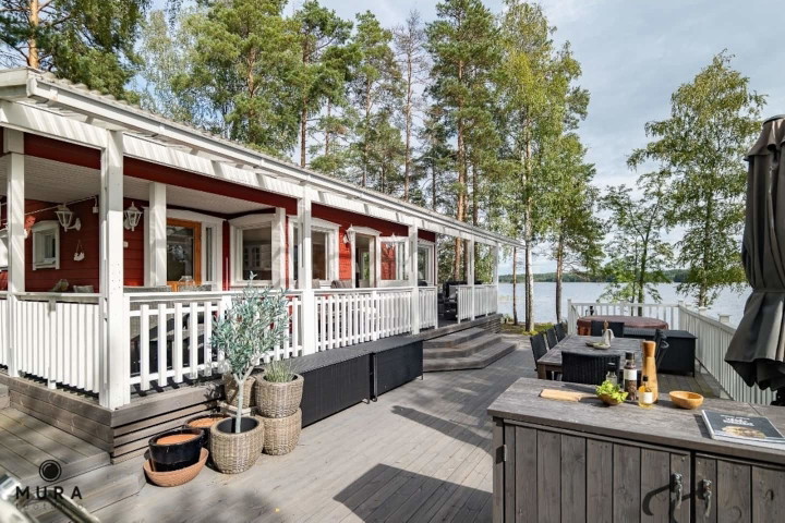 Wooden House On The Shore Of A Lake Finnish Dream - Finland
