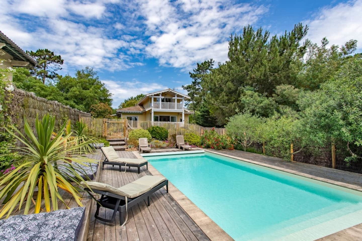 Villa Des Sables: Piscine Vue Bassin 100m De La Pl - Cap Ferret