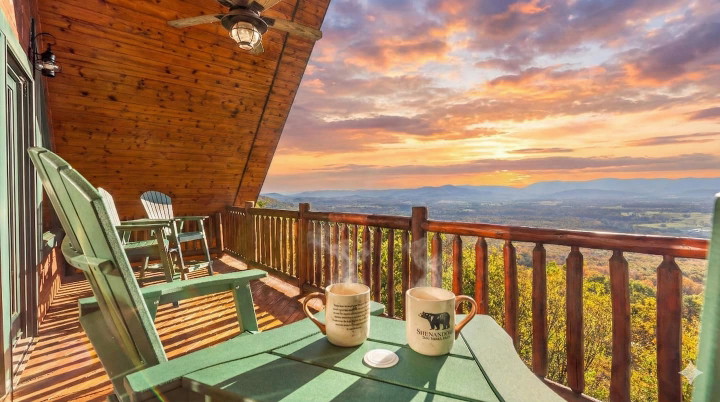 Luxury Log Cabin Panoramic View Sauna Starlink 15 Miles To National Park - Luray, VA
