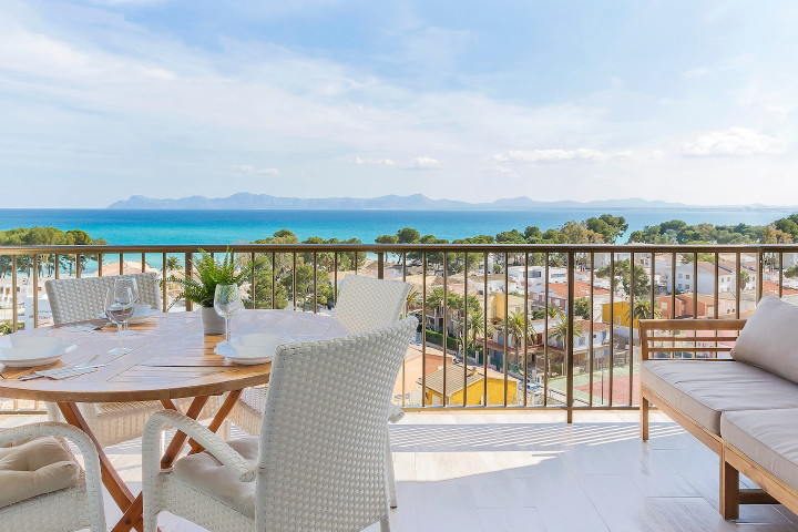 ÁTico 95m2, Vistas Al Mar, Terraza Y Piscina - Alcudia