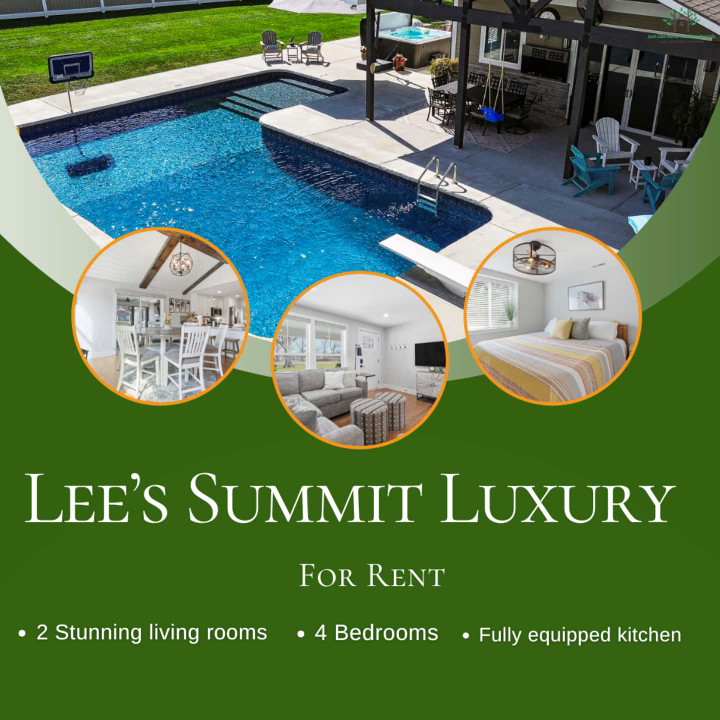 Lees Summit Luxury: 4 King Beds, Pool, Hot Tub - Kansas City, MO