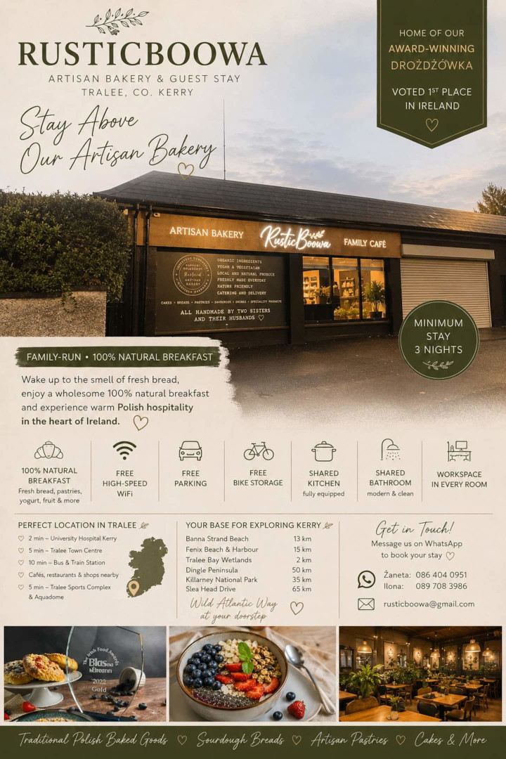 Wake Up Above An Artisan Rusticboowa Bakery Double - Tralee
