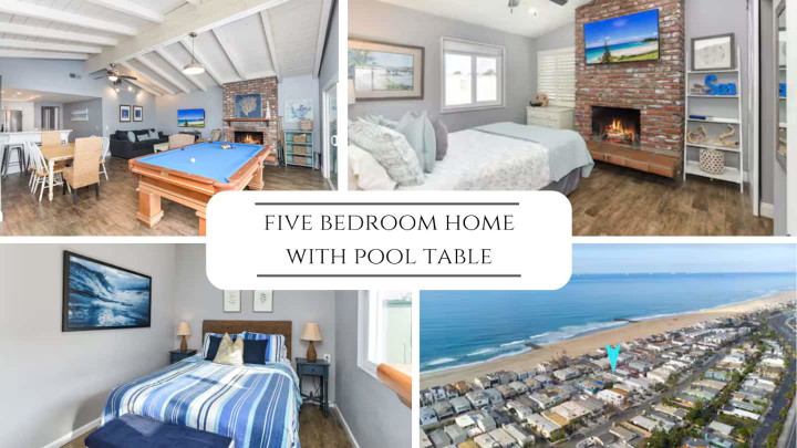 51st St - 5 Bedroom Home W/ Pool Table - Huntington Beach, CA