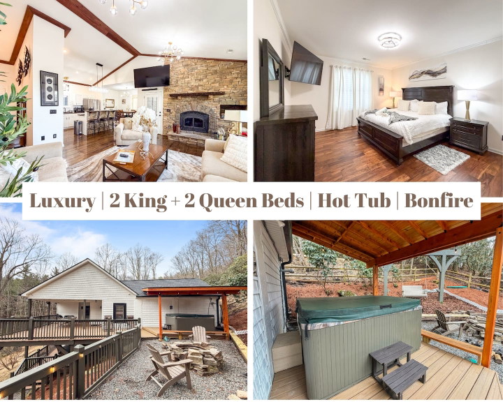 Luxurious 2 King + 2 Queen Beds | Hottub | Bonfire - Boone, NC