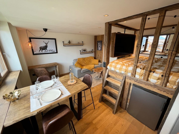Studio Skis Aux Pieds Avec Vue Courchevel 1550 - Courchevel 1850