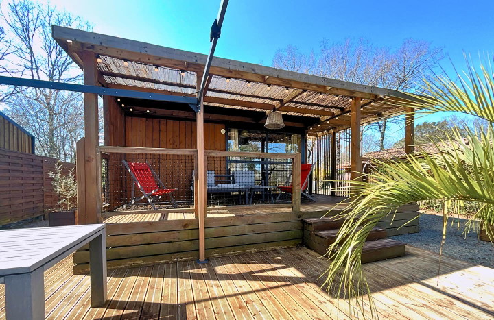 Le Ti Bois Air-conditioned Chalet, Swimming Pool, Forest View. - Cap Ferret