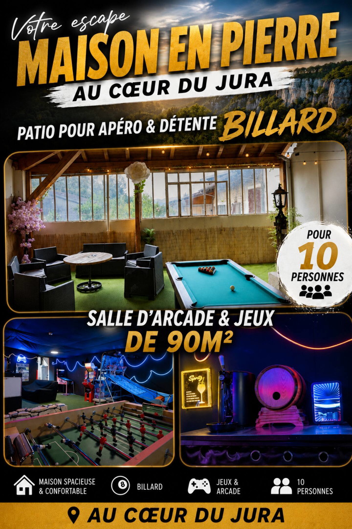 Gîte En Pierre 10 Pers + Espace Détente & Arcade - Cuiseaux