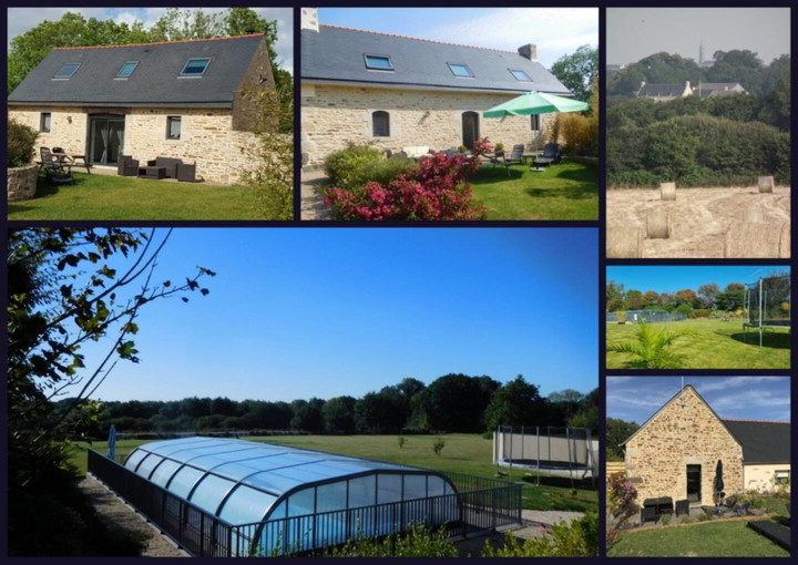 3 Gites Avec Piscine Chauffee Pour 14 Personnes - Finistère