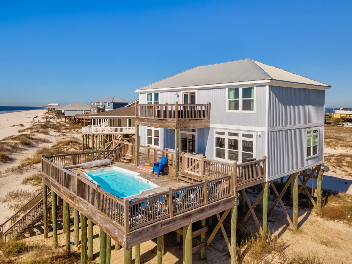 Gulf Front, Private Heated Pool, Pet Friendly, 2 - Dauphin Island, AL
