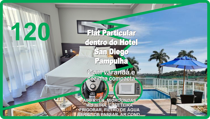 Flat Completo Com Varanda Orla Da Lagoa - Belo Horizonte