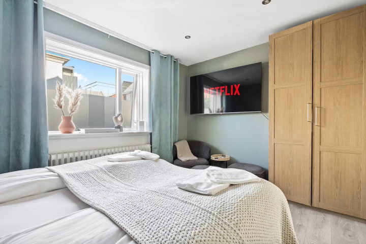 Reykjavík Center, King Bed, 65" Tv With Netflix - 雷克雅維克