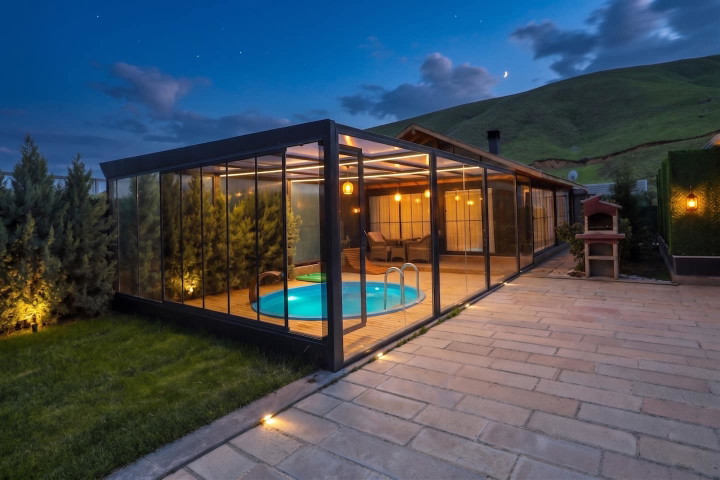 Eymir Bodrum Concept Bungalow Hot Pool Fireplace - Ankara