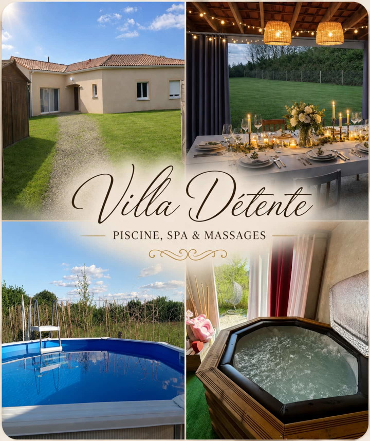 Villa + Hébergement Insolite, Piscine/spa - 8 Pers - Marmande