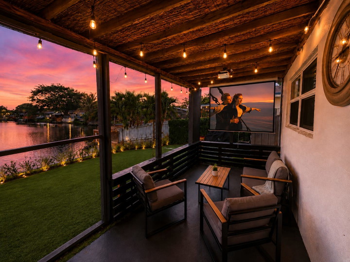 Dania Lake House | Cinema + Near Fll + Bbq + Games - Dania Beach, FL
