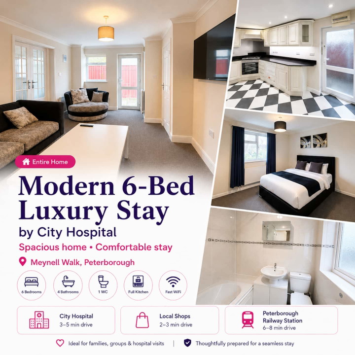 Modern 6-bed Luxury Stay By City Hospital (Mw6b) - Stamford