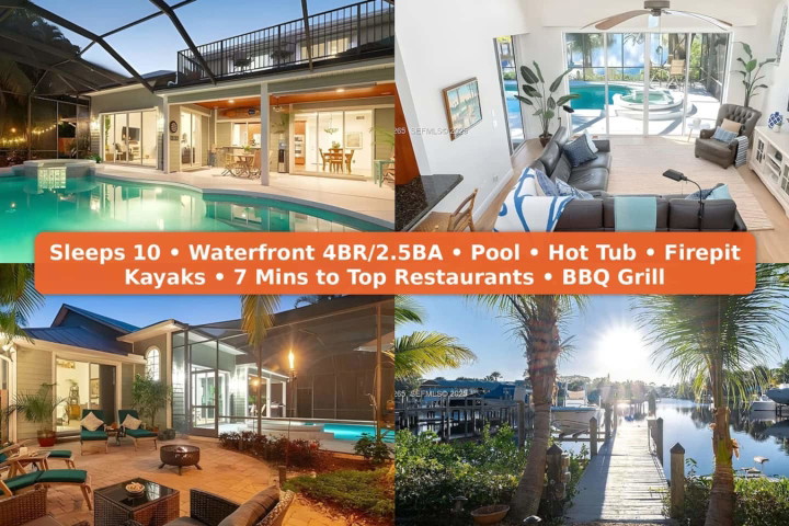 Waterfront  Pool  Hottub  Kayaks  Firepit - Stuart, FL