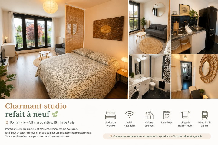 Charmant Studio Refait à Neuf - Villemomble