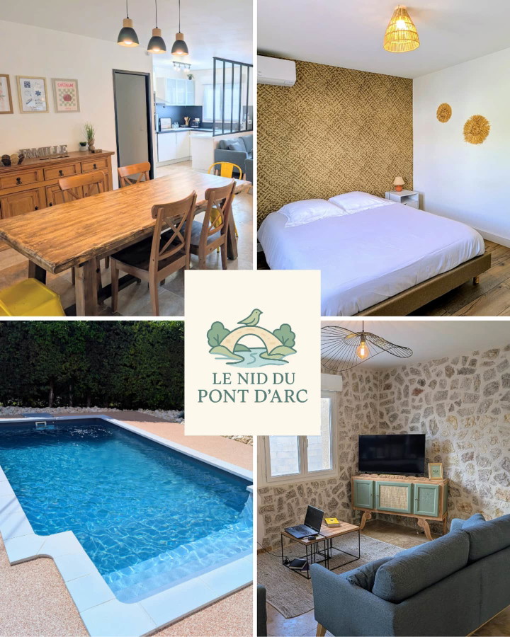 Maison 3 Chambres, Piscine Et Climatisation - Vallon-Pont-d'Arc