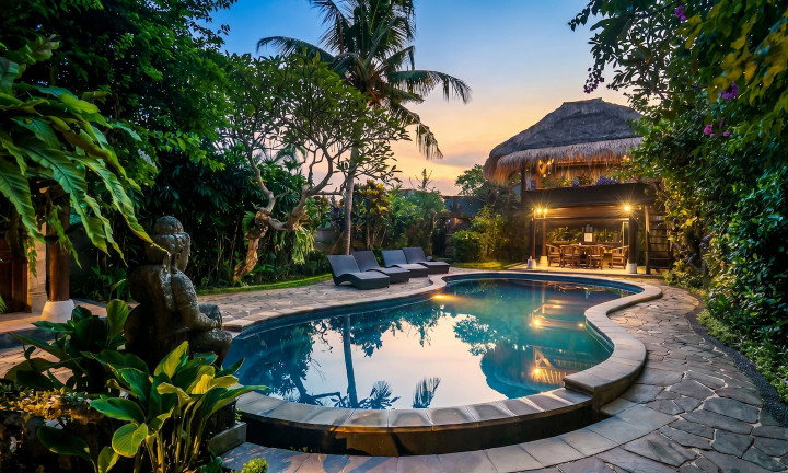 Villa Balinaise Avec Piscine Et Ambiance Japonaise à Ubud - Indonésie