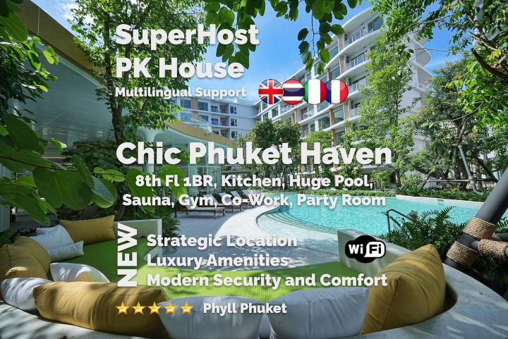 Phyll Phuket 1br Pool, Sauna, Gym Mall 500m - 푸켓