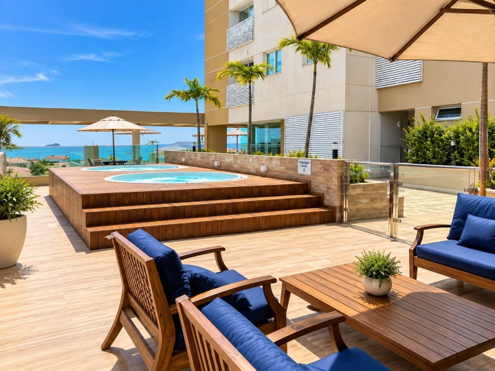 Apt Vista Mar, 50m Praia, 7 Hóspedes, Beto Carrero - Brazil