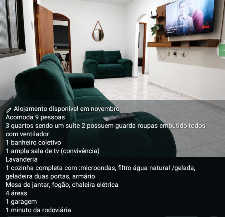 Centrally Located Furnished Home For Companies - Araxá