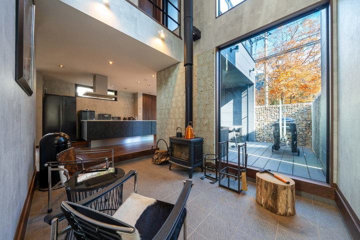 Bbq, Private Sauna, Wood Stove | Designer Rental Villa With Stone Terrace And Soothing Fire - Nikko