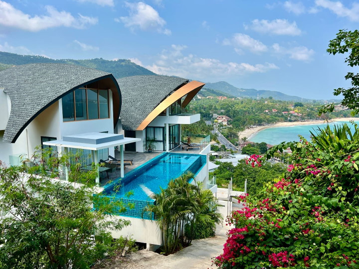 Villa Avec Vue Sur La Mer à Koh Samui Golden Coconut Villa7 Chawengnoi 4 Chambres (Service De Navette) - Ko Samui