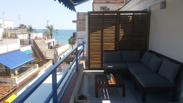 Duplex 3 Terrazas, Central, 50 M Mar, Vista, Renovado 2015 - Sitges