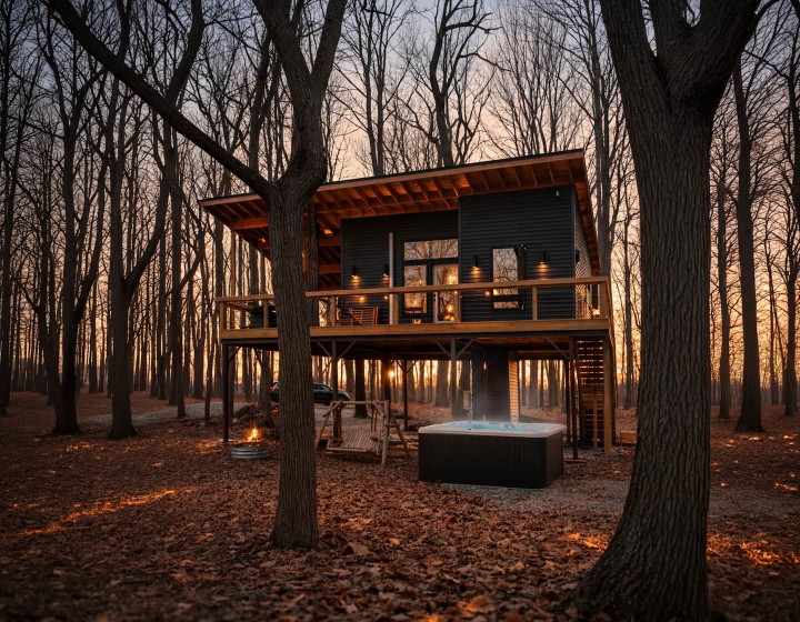 Treehouse With Goats, River, And Hot Tub - États-Unis